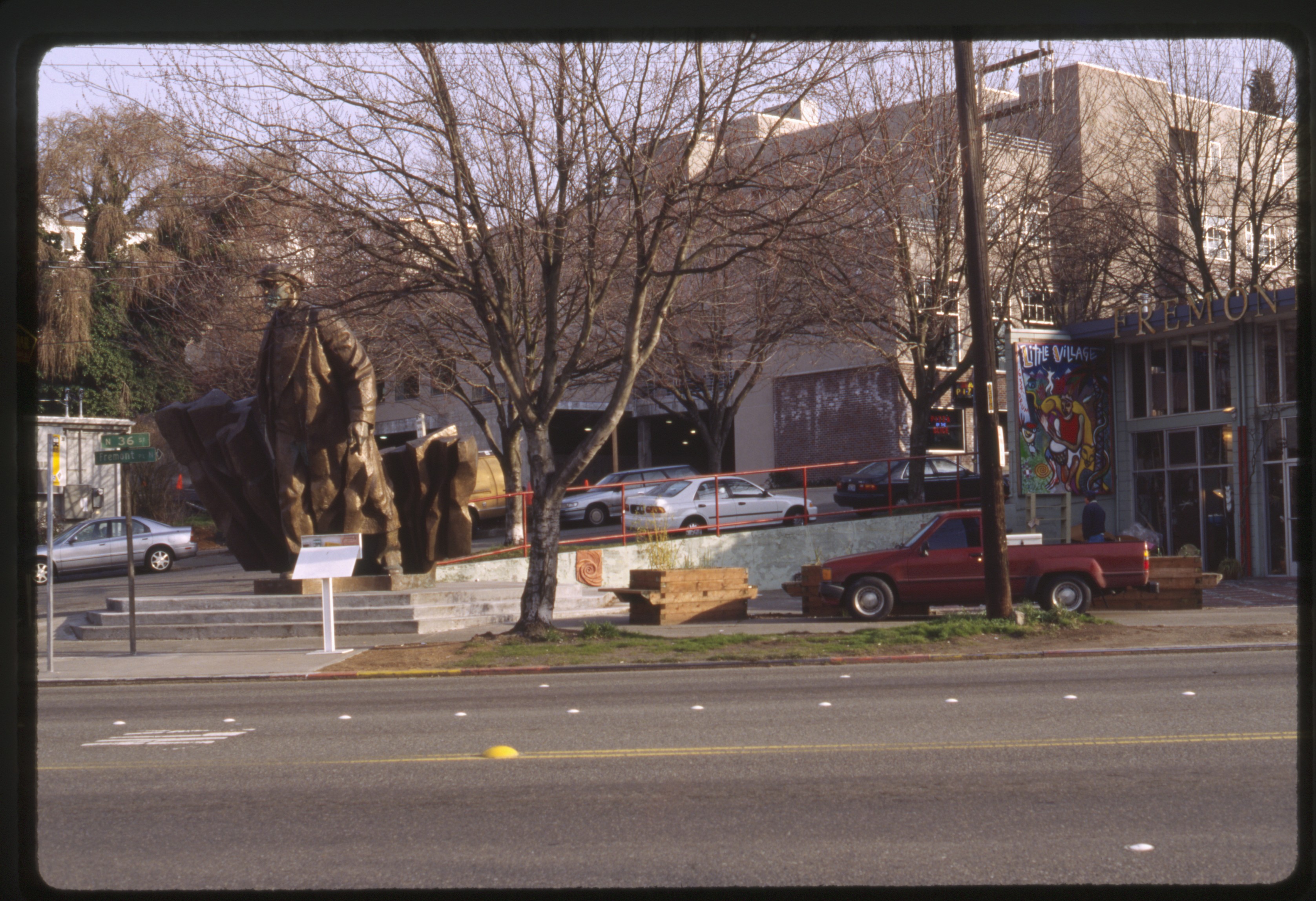 Seattle, Washington - Lenin statue on Fremont Street (side view)