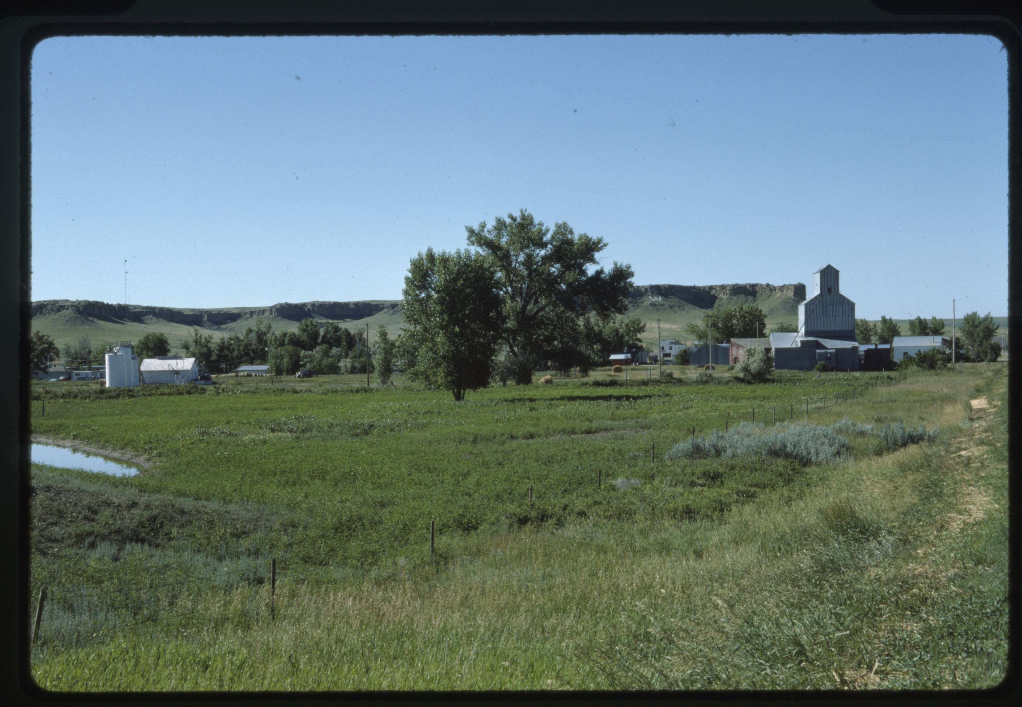 Winnett, Montana - farming landscape looking westward
