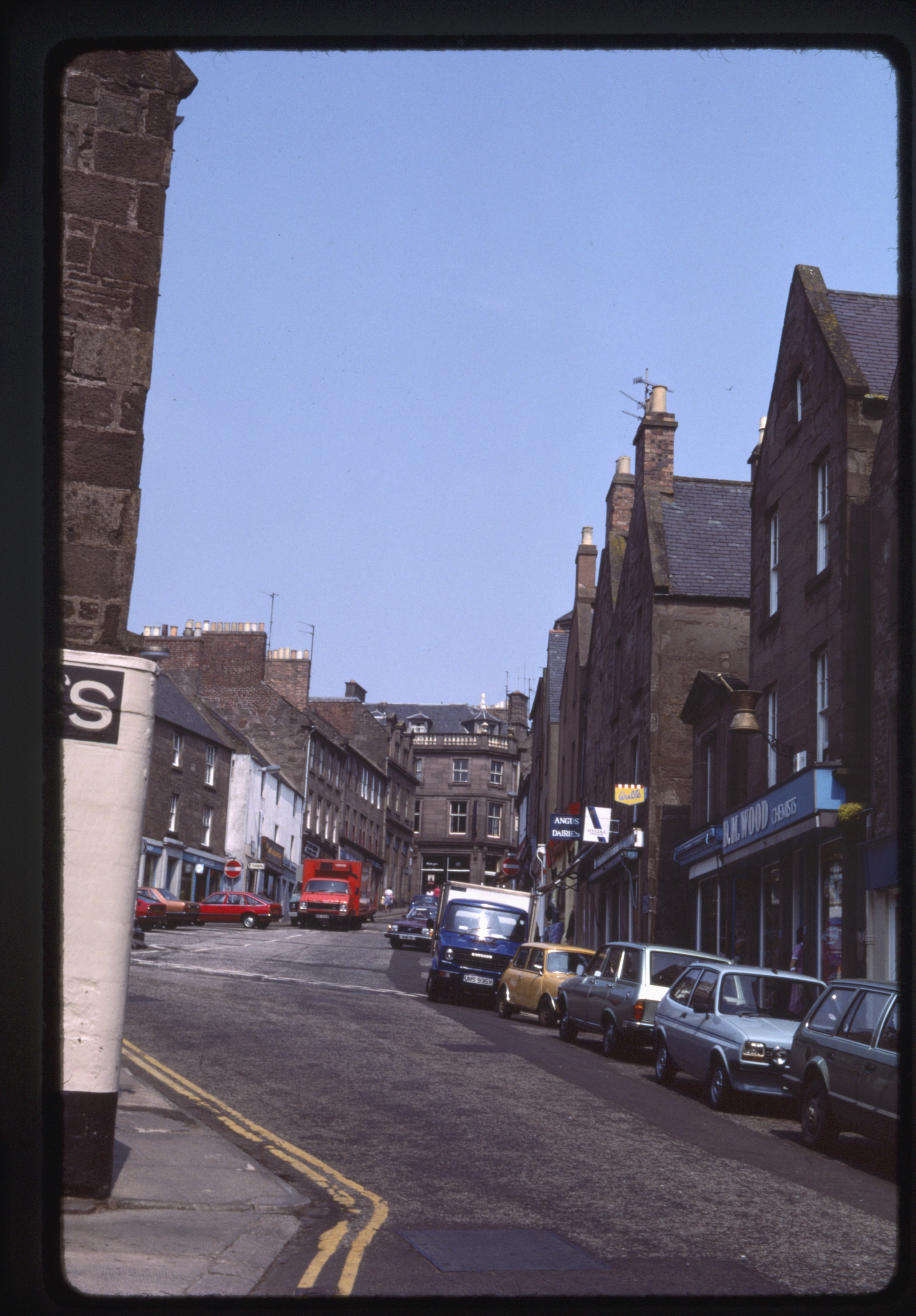 Brechin, Scotland - a view up the hill at High Street