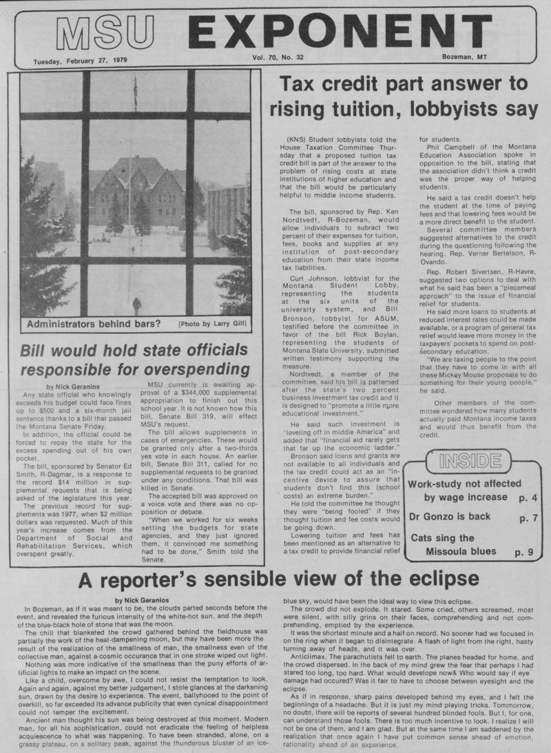 The MSU Exponent, February 27, 1979