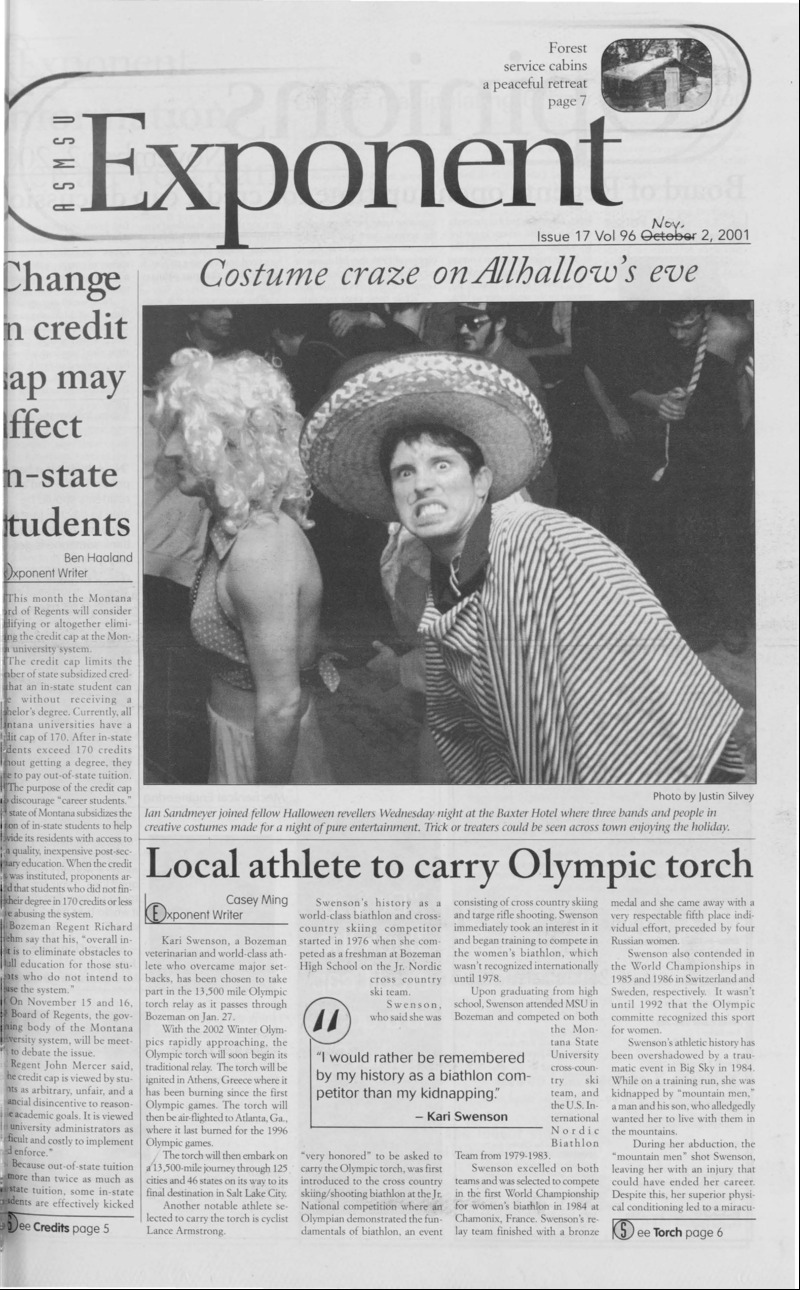 ASMSU Exponent, November 2, 2001