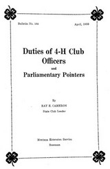 Duties of 4-H Club Officers