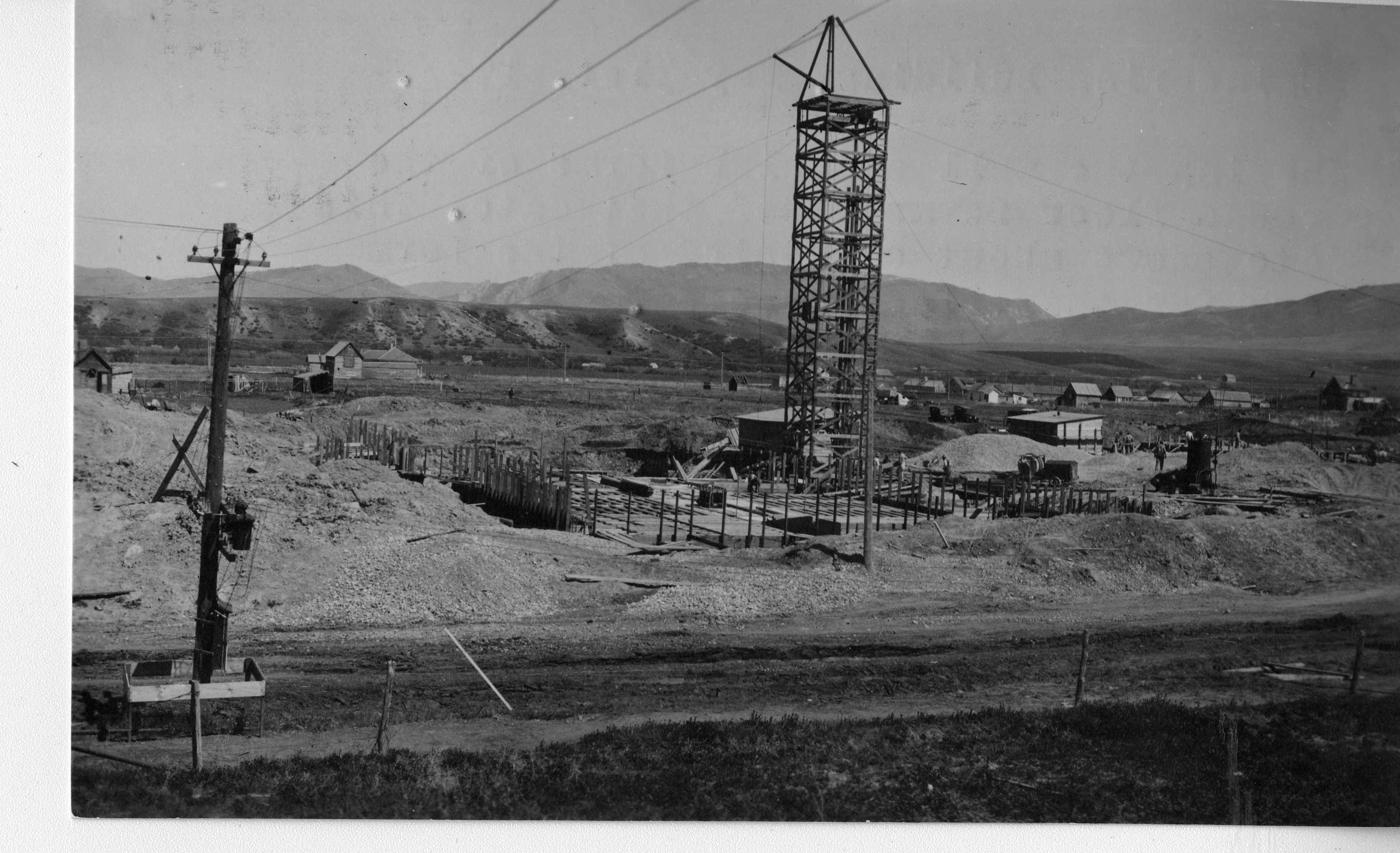 Roberts Hall Under Construction Postcard