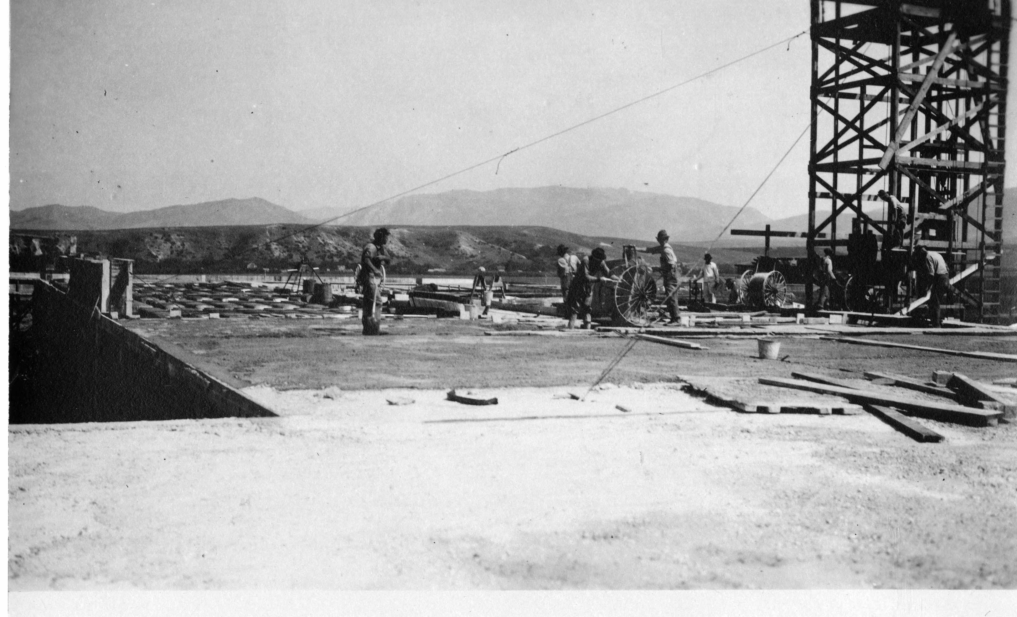 Roberts Hall Under Construction Postcard