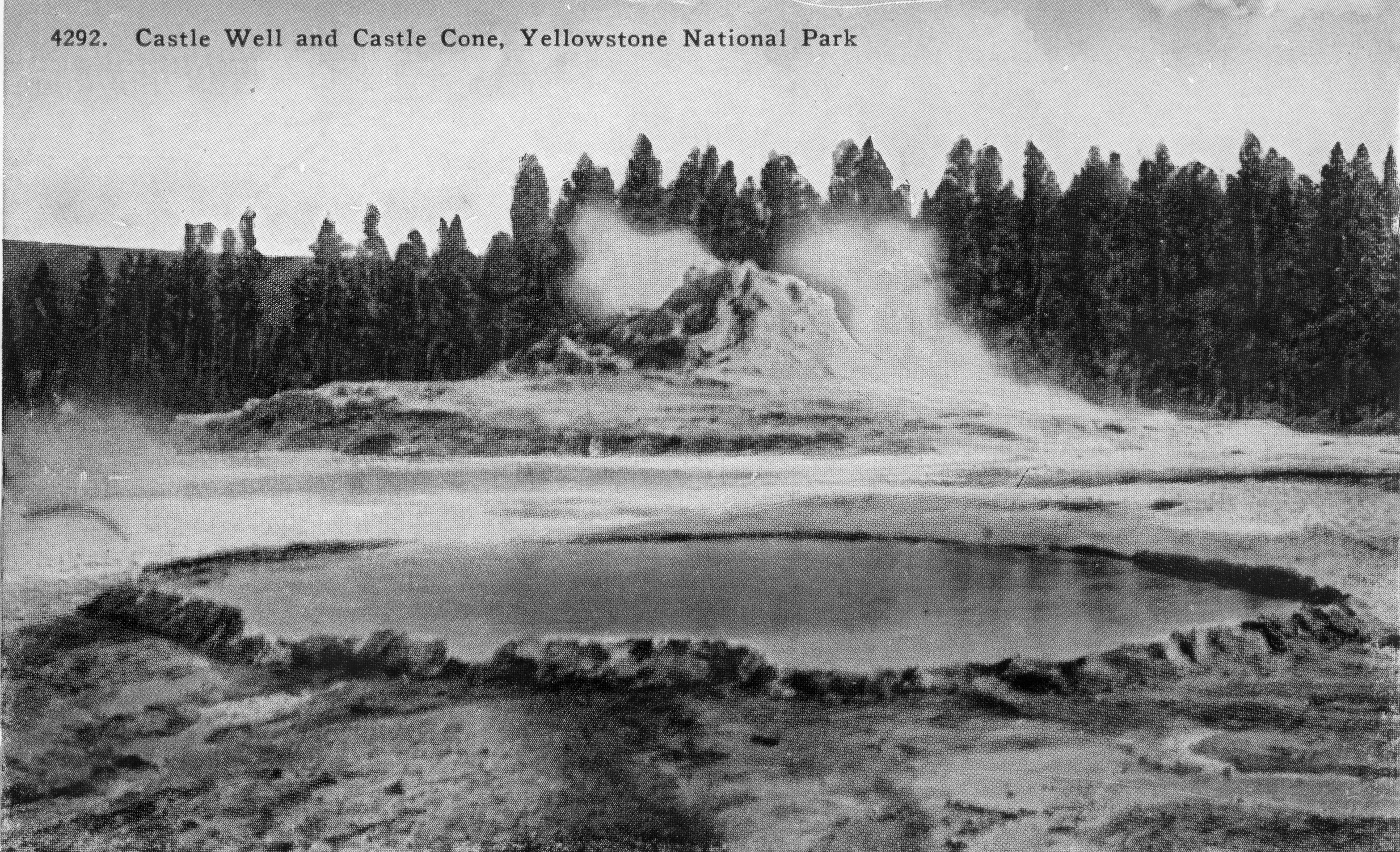 Castle Well and Castle Cone, Yellowstone National Park