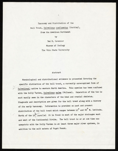 Bull Trout-Ted Cavender