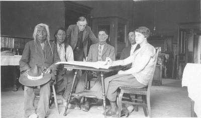 Treaty Signing with Eli Guardipee at Head of Table