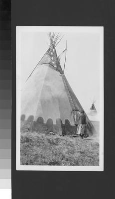 Glacier National Park and Several Blackfeet Indian Tipis