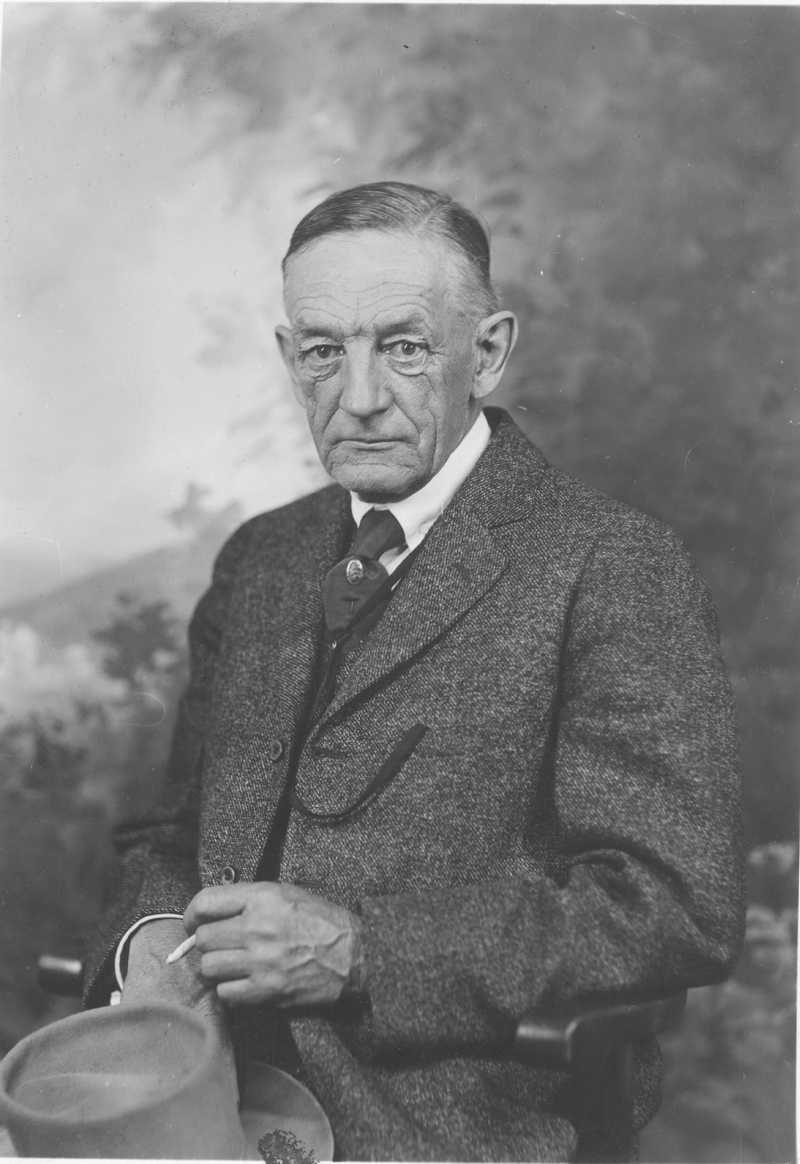 James Willard Schultz Smoking a Cigarette