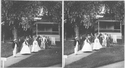 1857 Garden Party - Saratoga, Mr. and Mrs. Schultz, Mrs. Whipple ...